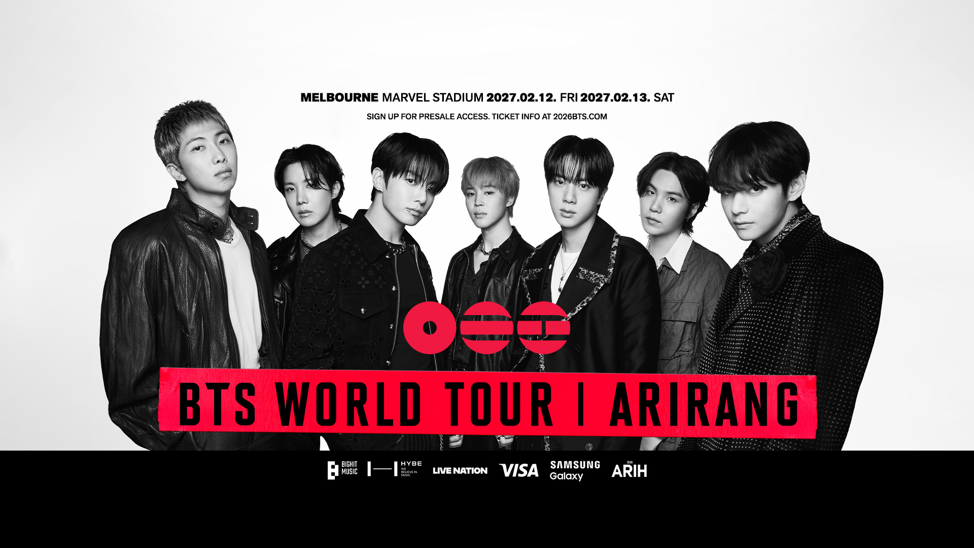 BTS reveal Australia leg of BTS WORLD TOUR | ARIRANG